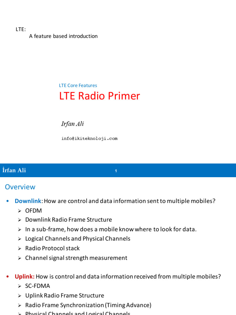 LTE Core Features Overview | PDF | Orthogonal Frequency Division ...