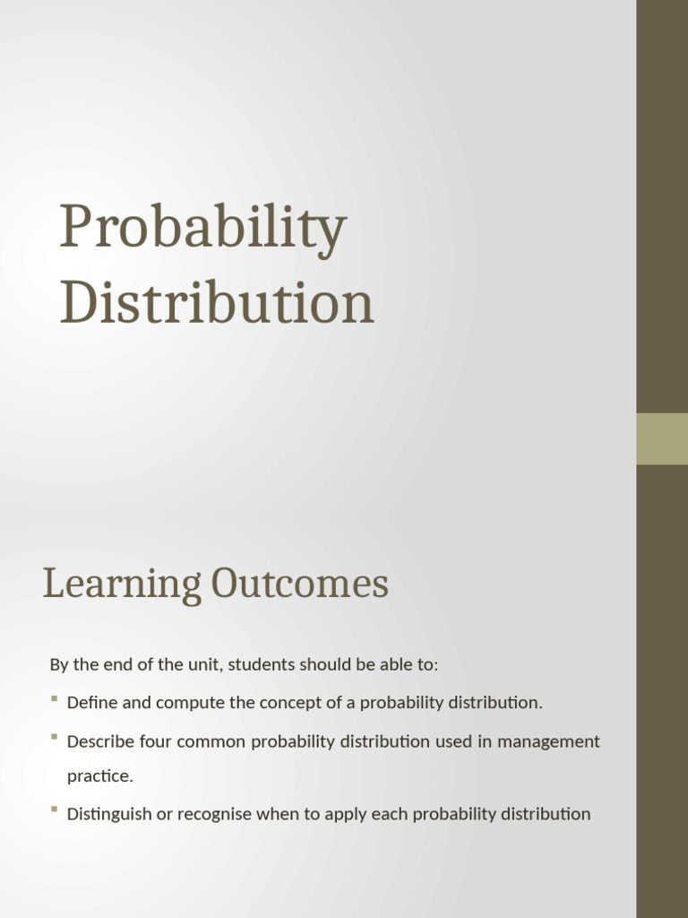 Continous Probability Distribution Slides | PDF | Normal Distribution ...