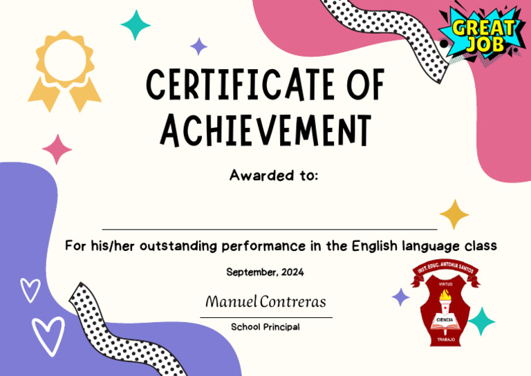 certificate of achievement | PDF