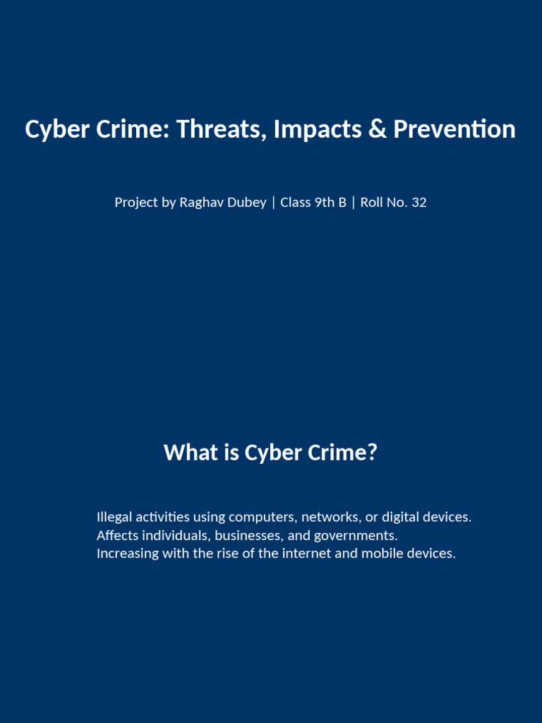 Cyber Crime Project RaghavDubey | PDF