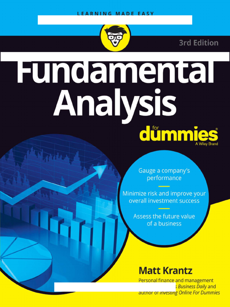Fundamental Analysis For Dummies (3rd Edition) Krantz | PDF | Balance Sheet | Corporations