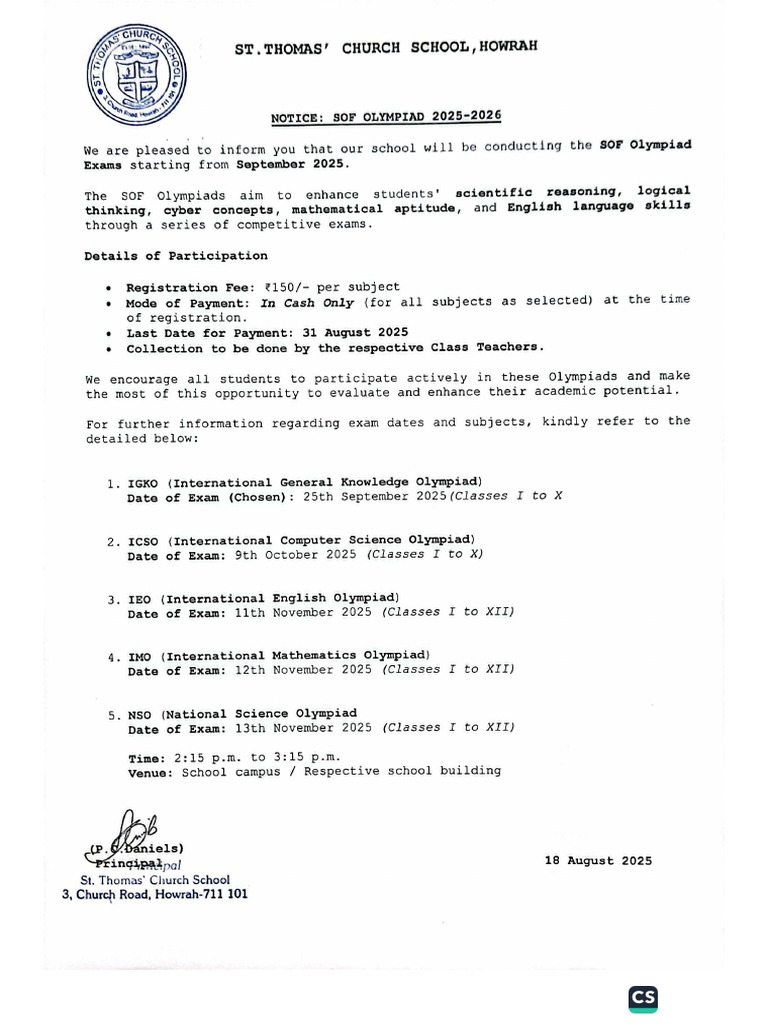Notice Sof 2025 2026 18 August 2025 Pdf