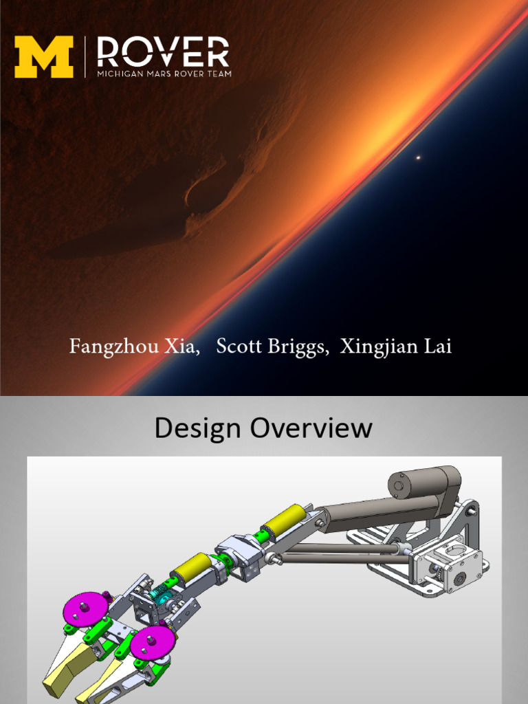MarsRover Design Review Robotic Arm | PDF