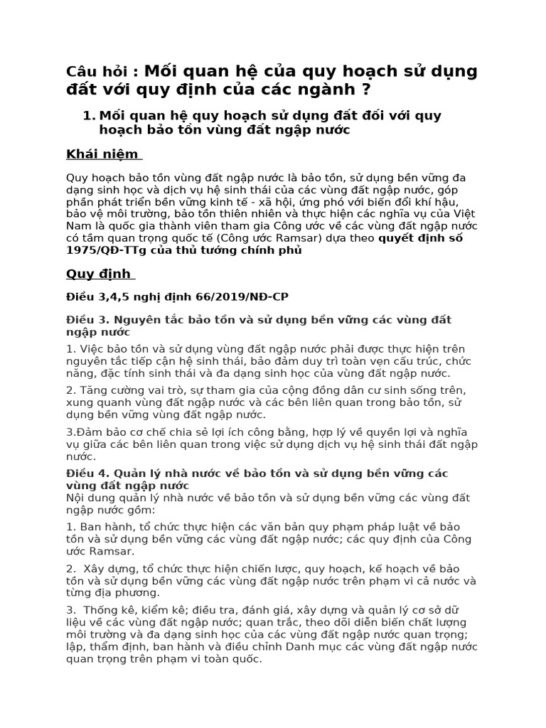 Quy Hoach Su Dung Dat | PDF