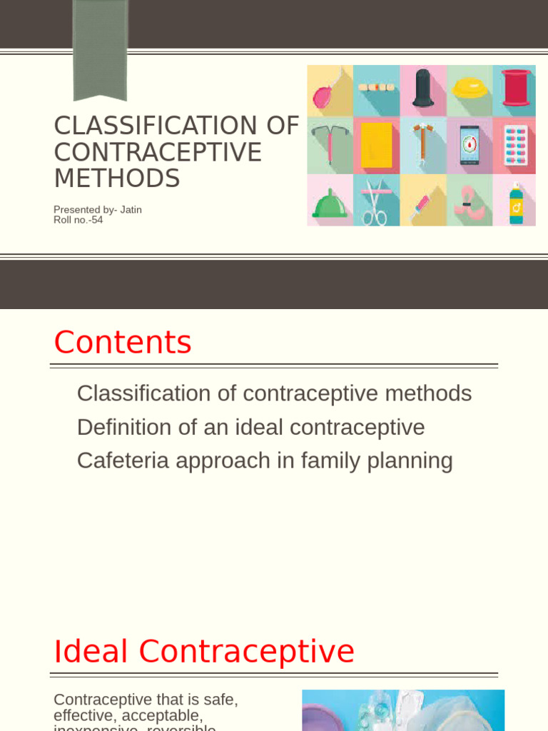 Classification of Contraceptive Methods | PDF