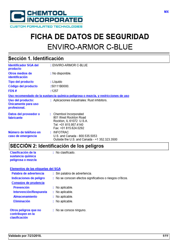 50111b0000-Mx-Es (MX) - Enviro-Armor C Blue | PDF | Residuos | Reciclaje