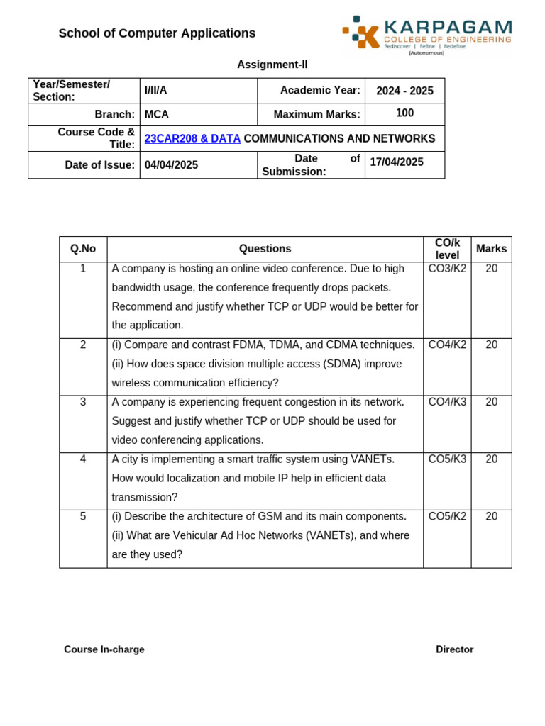 Assignment 2 DCN | PDF