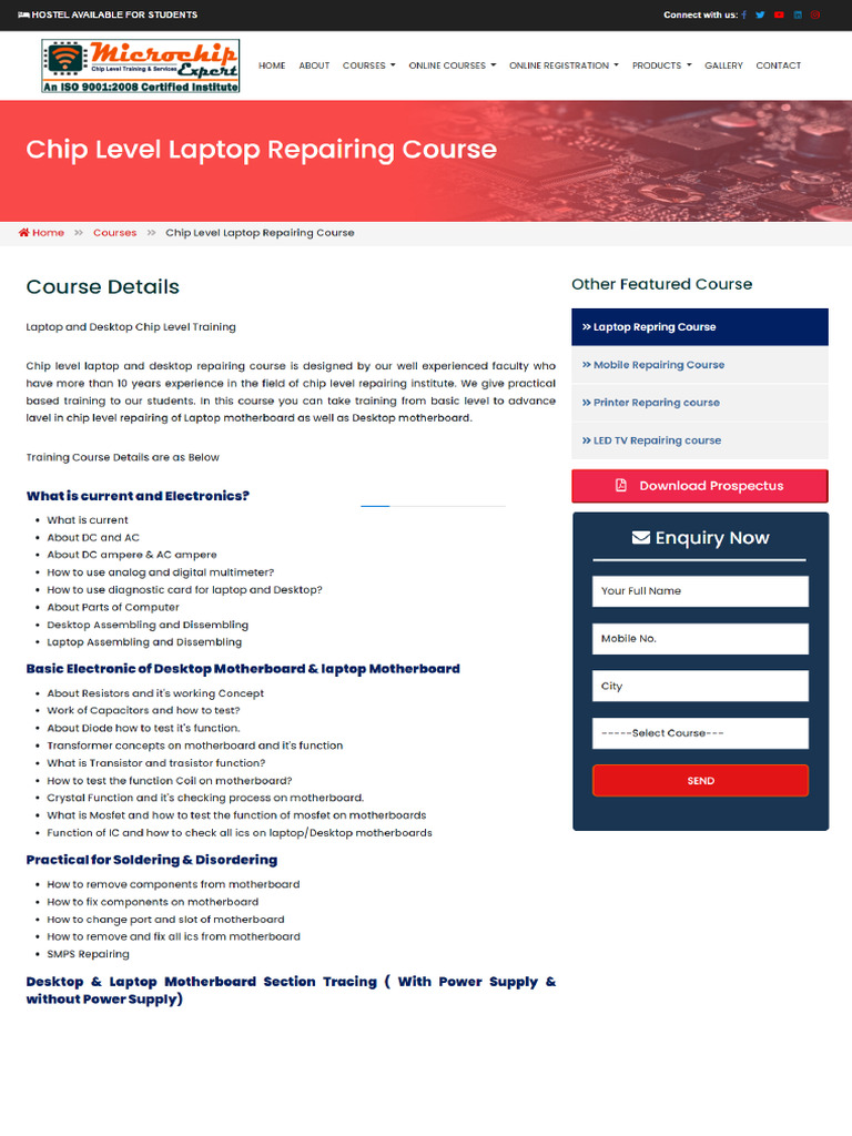 Chip Level Laptop REpairing Course | PDF