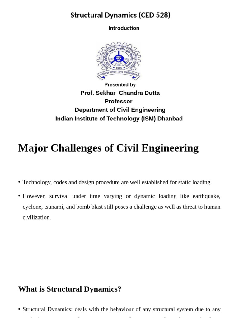 Fundamentals of Structural Dynamics | PDF | Force | Acceleration