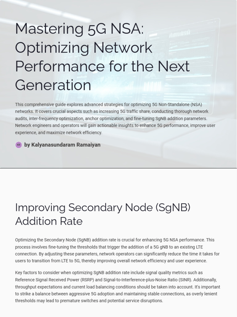 Optimizing Network Performance For Next Generation | PDF | Computer ...