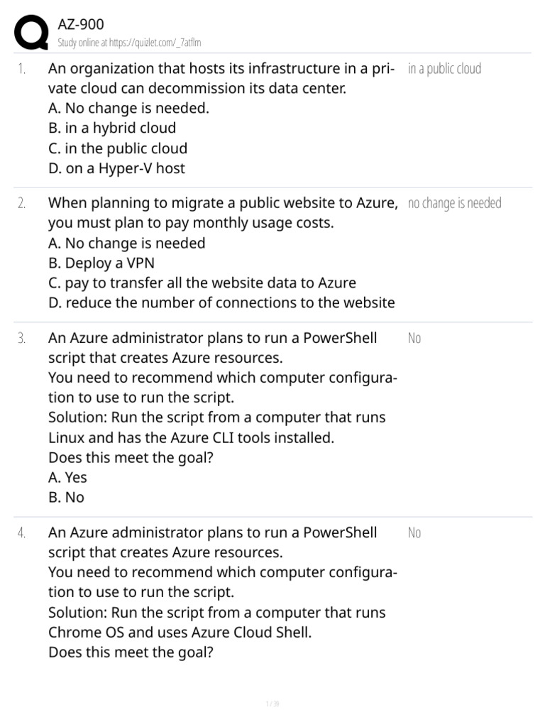 Azure 900 | PDF | Microsoft Azure | Cloud Computing