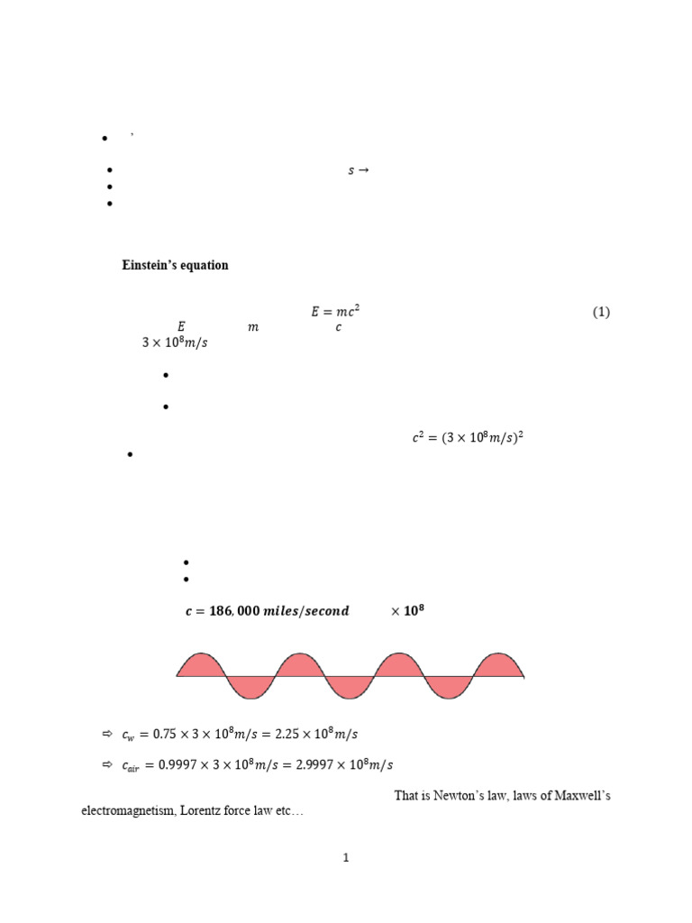 Special Relativity Lecture Notes | PDF | Special Relativity | Mass