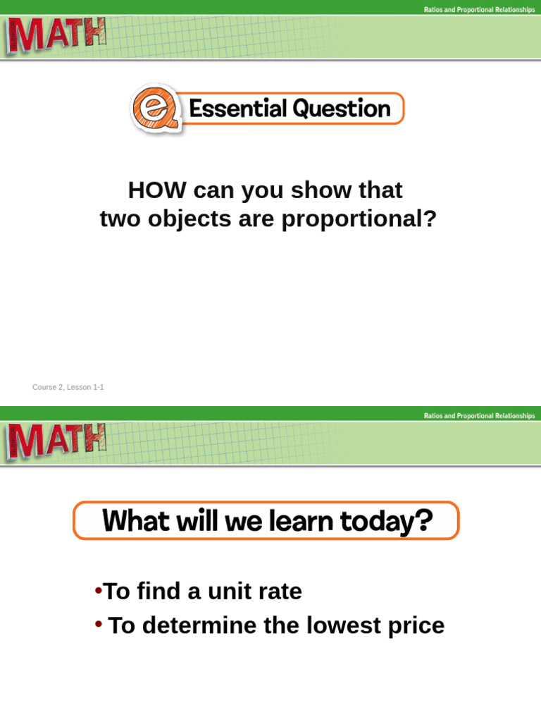 Chapter 1 Lesson 1 Presentation Course 2 | PDF | Elementary Mathematics ...