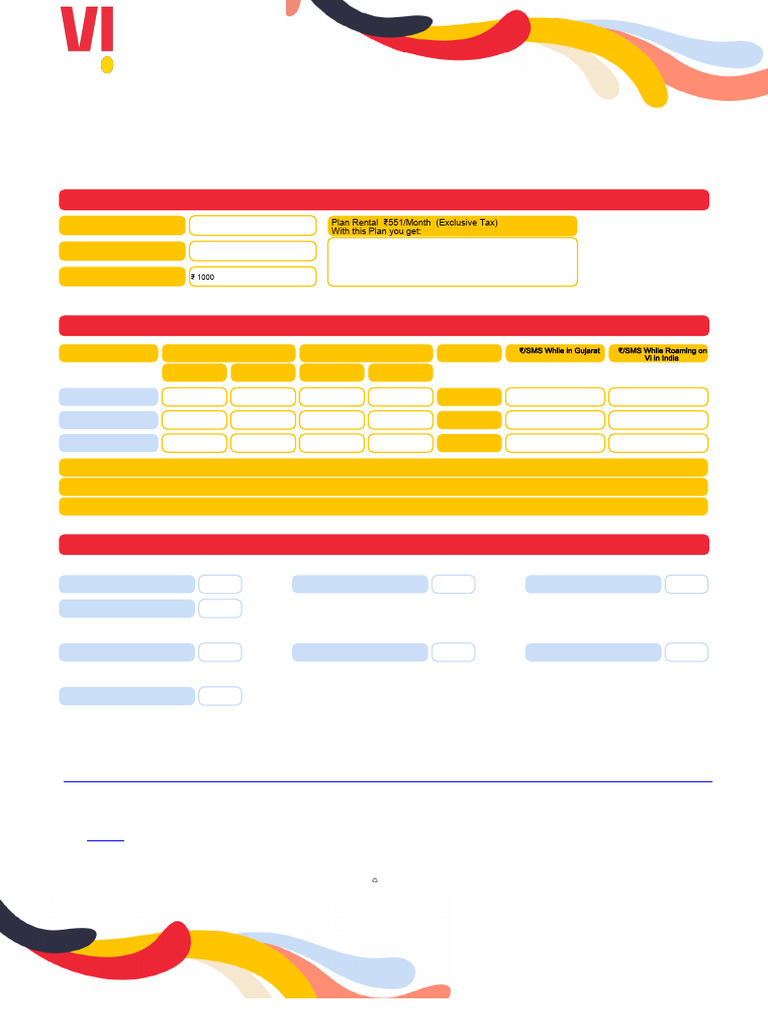Vi Max 551 Postpaid Plan Details | PDF | Telecommunications | Service ...