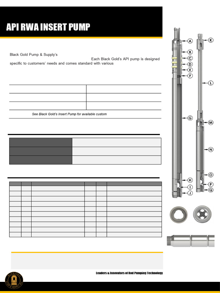 Black Gold API RWA Pump | PDF | Pump | Mechanical Engineering