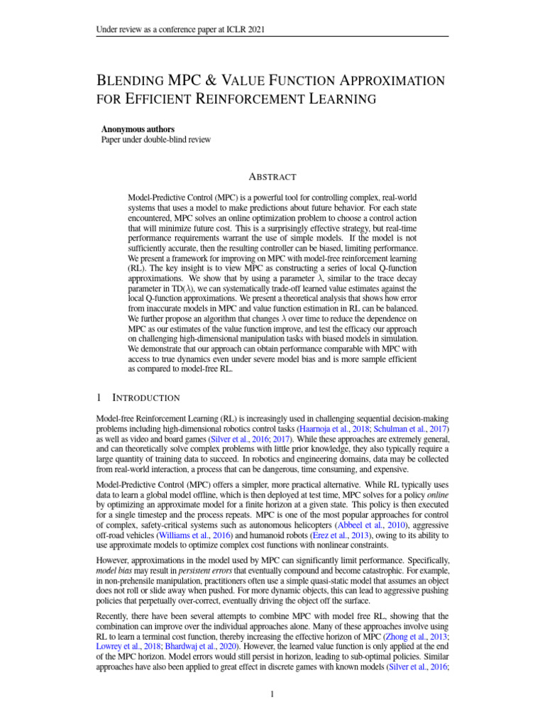 2772 Blending MPC Value Function AP | PDF | Estimator | Bias Of An ...