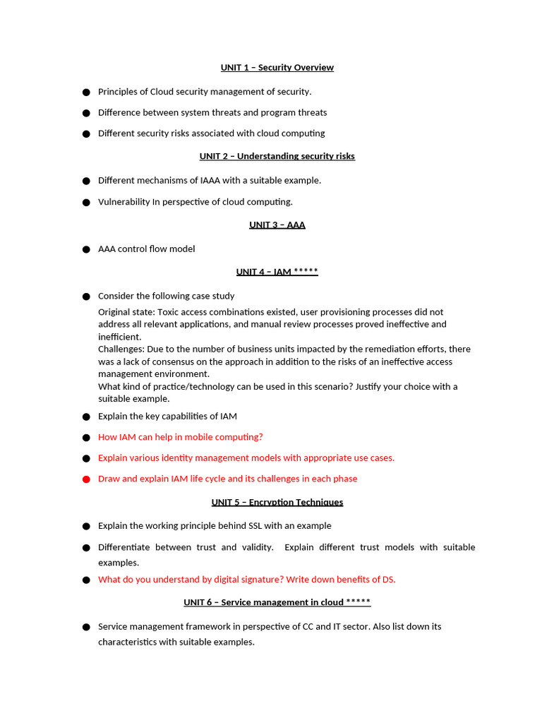 CSM Questioins Unit Wise | PDF | Cloud Computing | Computing