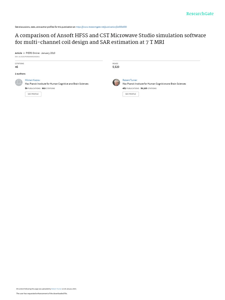 A Comparison of Ansoft HFSS and CST Microwave Stud | PDF | Inductor ...