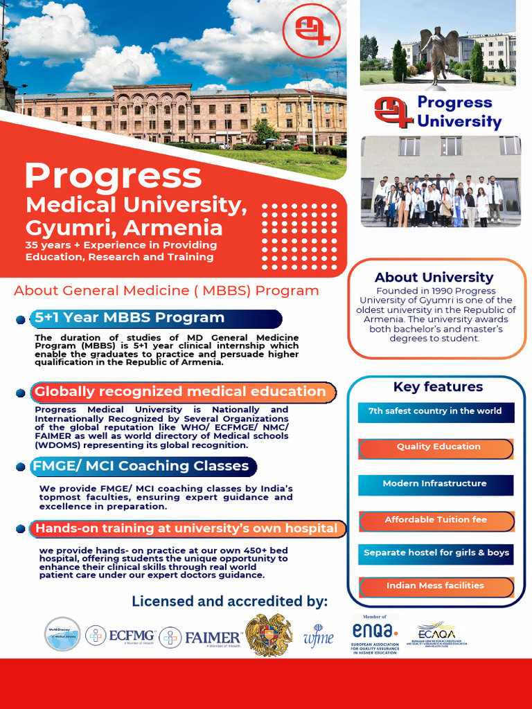 Progress Medical University, Armenia 2025 | PDF | Medical School ...