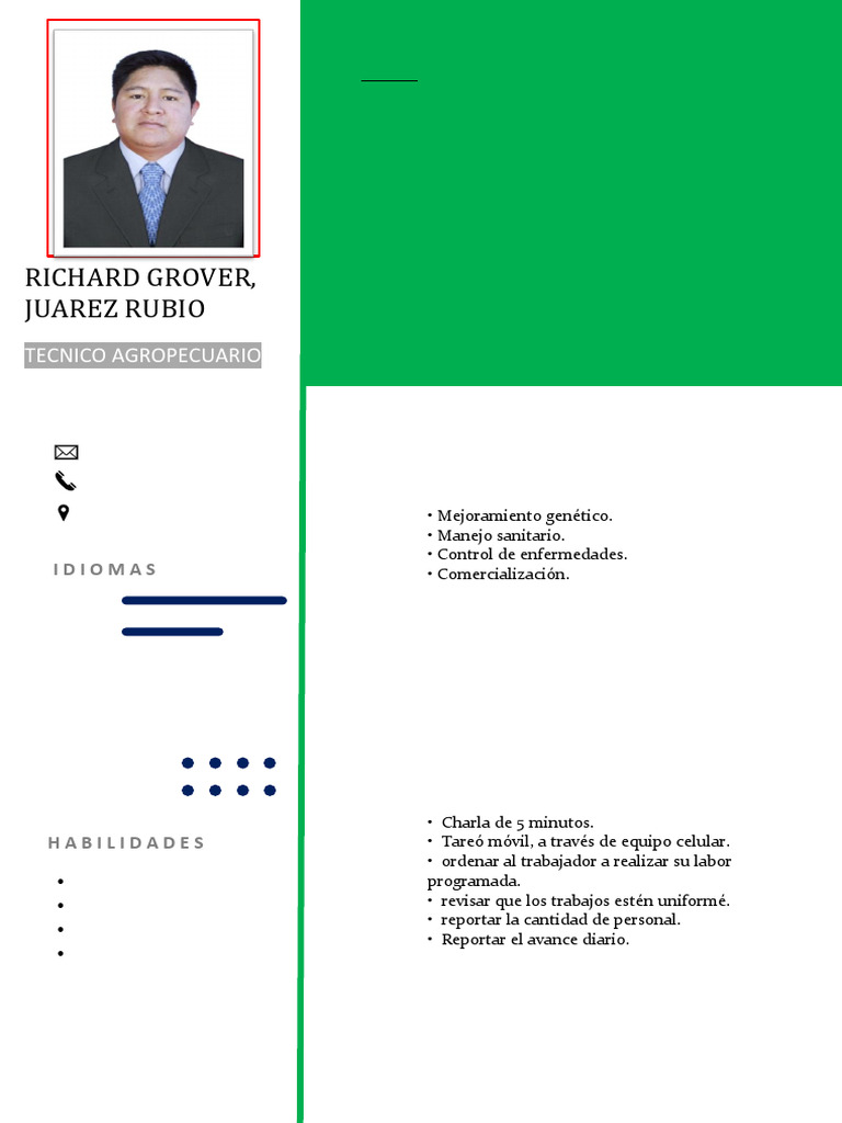 CV Richard Juarez Rubio | PDF | Agricultura