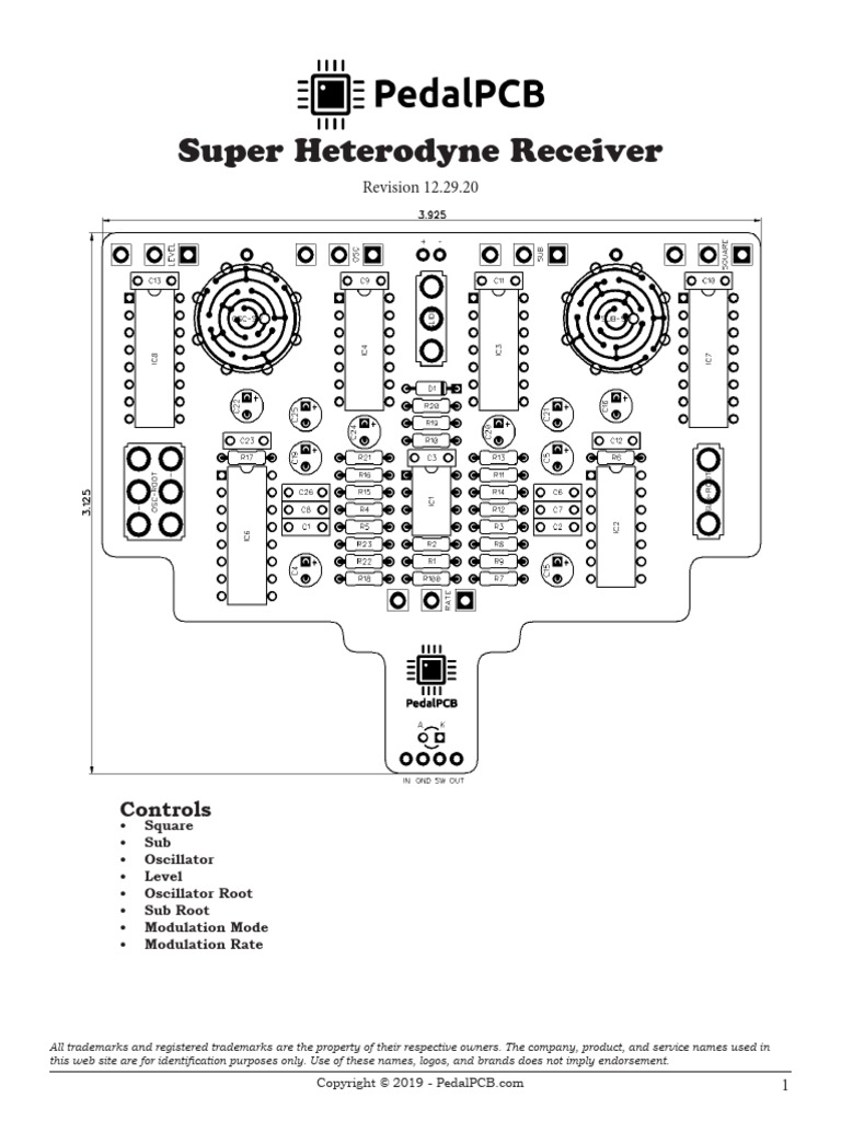 PedalPCB SuperHeterodyneReceiver | PDF | Manufactured Goods | Electronics