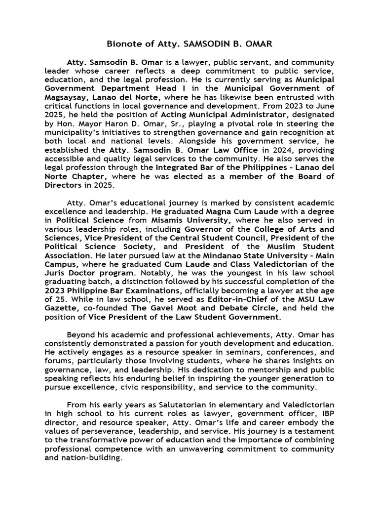 Bionote sample-of-Atty.-SAMSODIN-B.-OMAR | PDF