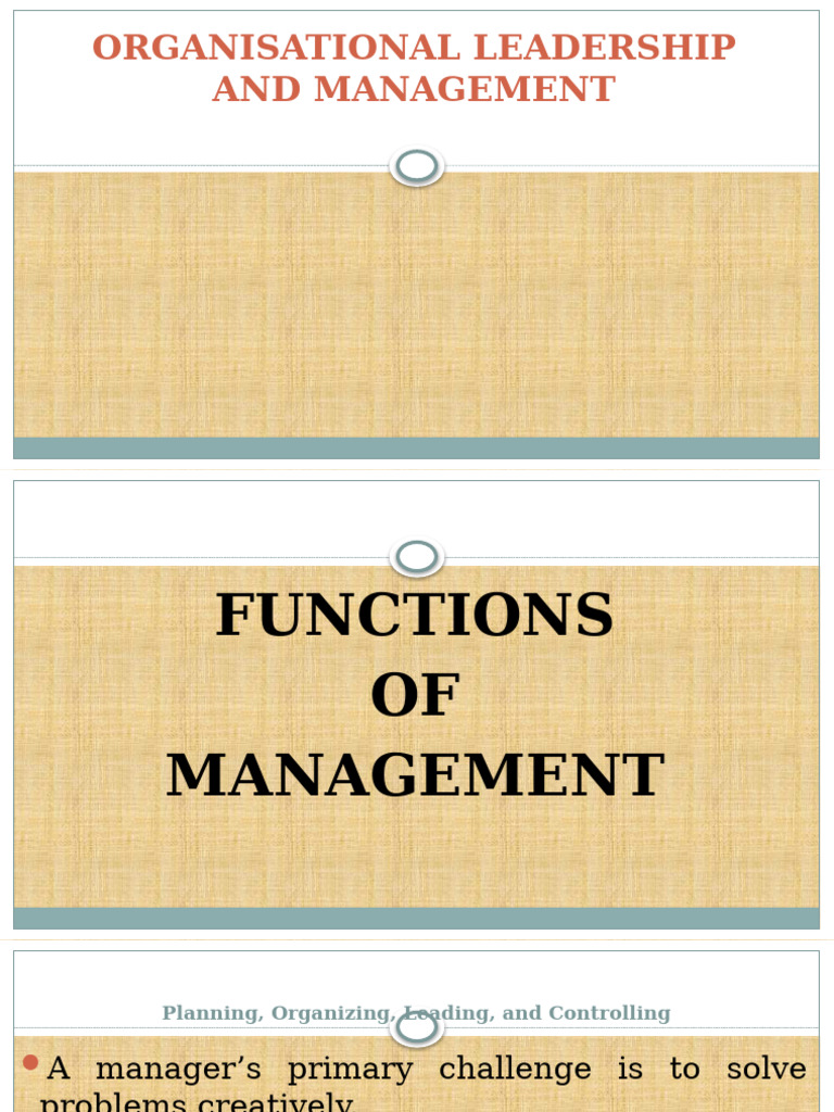 Functions of Management | PDF | Planning | Leadership