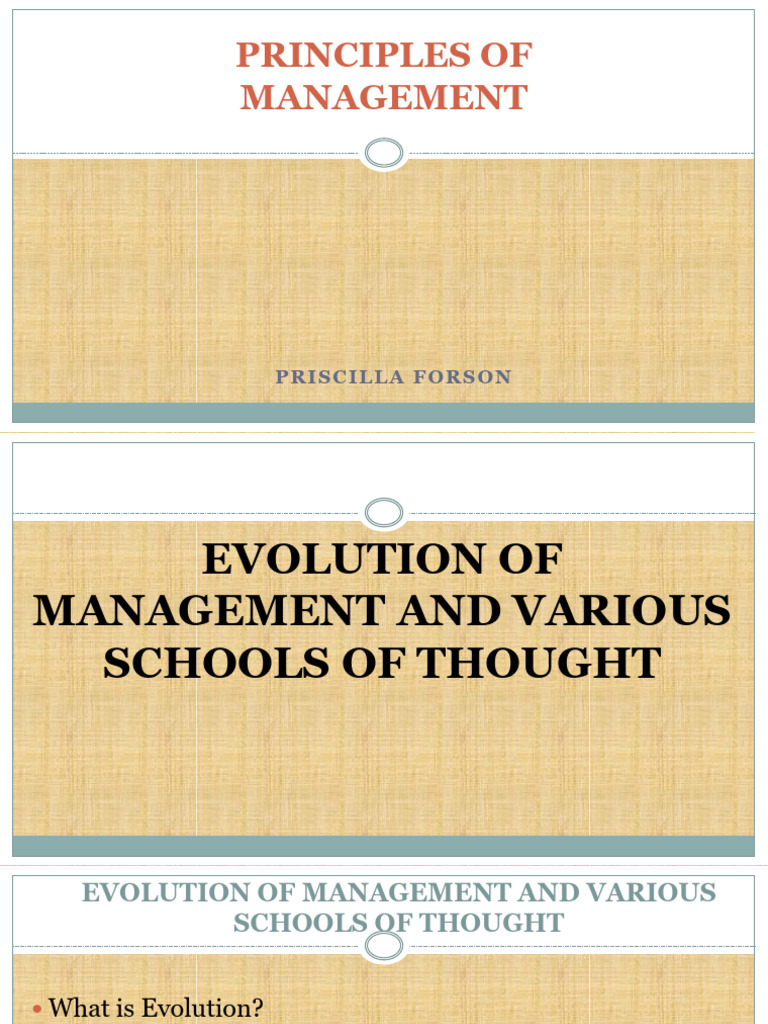 Evolution of Management | PDF | Decision Making | Science