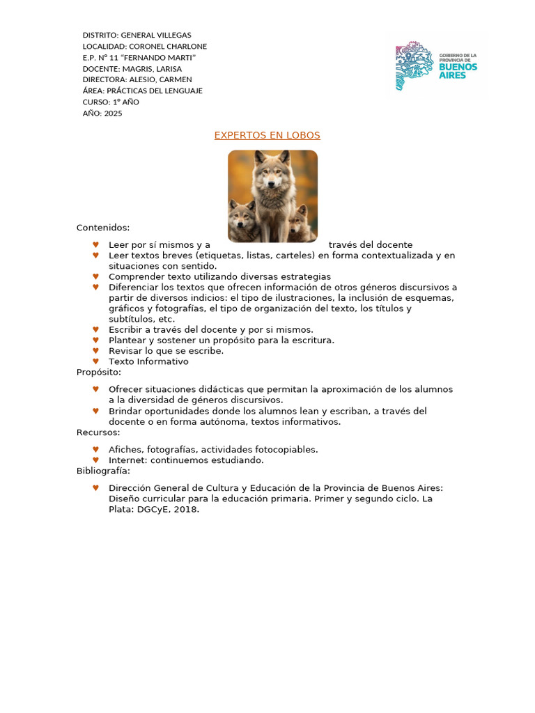 Expertos en Lobos - Texto Informativo | PDF | Maestros | Zoología