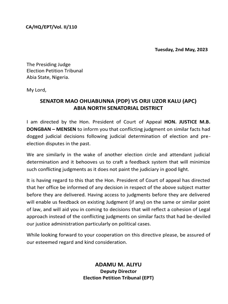 Letter Template Print New | PDF | Judgment (Law) | Tribunal