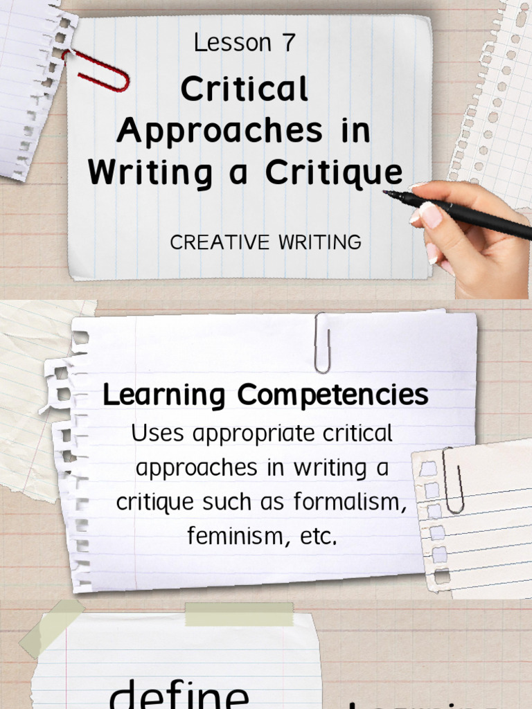 7 Critical Approaches to Critique Writing | PDF | Feminism | Gender Studies