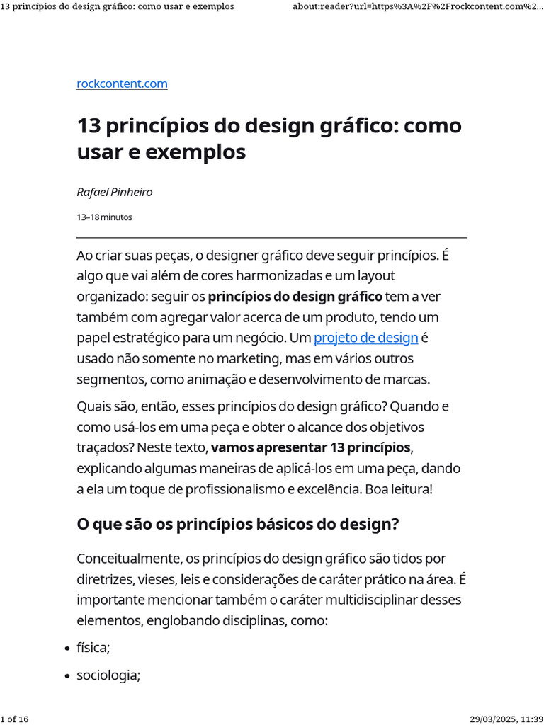 13 Princípios Do Design Gráfico - Como Usar e Exemplos | PDF | Cor ...
