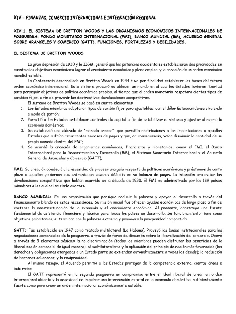 15 - Unidad 14 - Dipu | PDF | Organización de Comercio Mundial | Acuerdo General sobre Aranceles ...