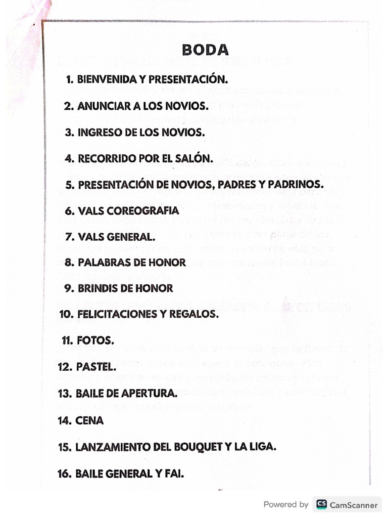 Protocolo Boda | PDF
