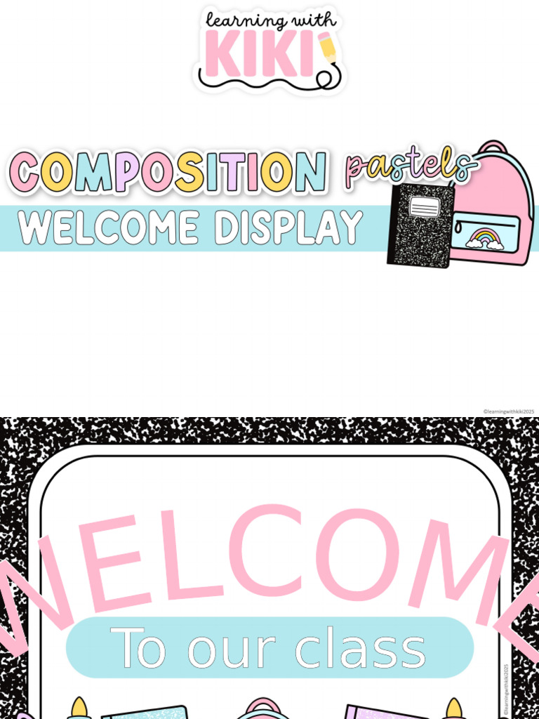 Editable Welcome Display | PDF