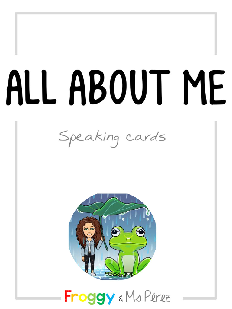 All About Me Speaking Cards | PDF
