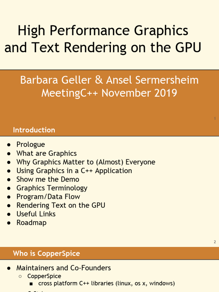High Performance Graphics - MeetingCpp1655 | PDF | Shader | Rendering ...