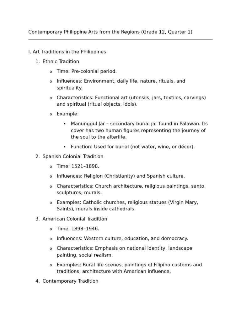 Philippine Contemporary Arts Overview | PDF | Philippines | Paintings