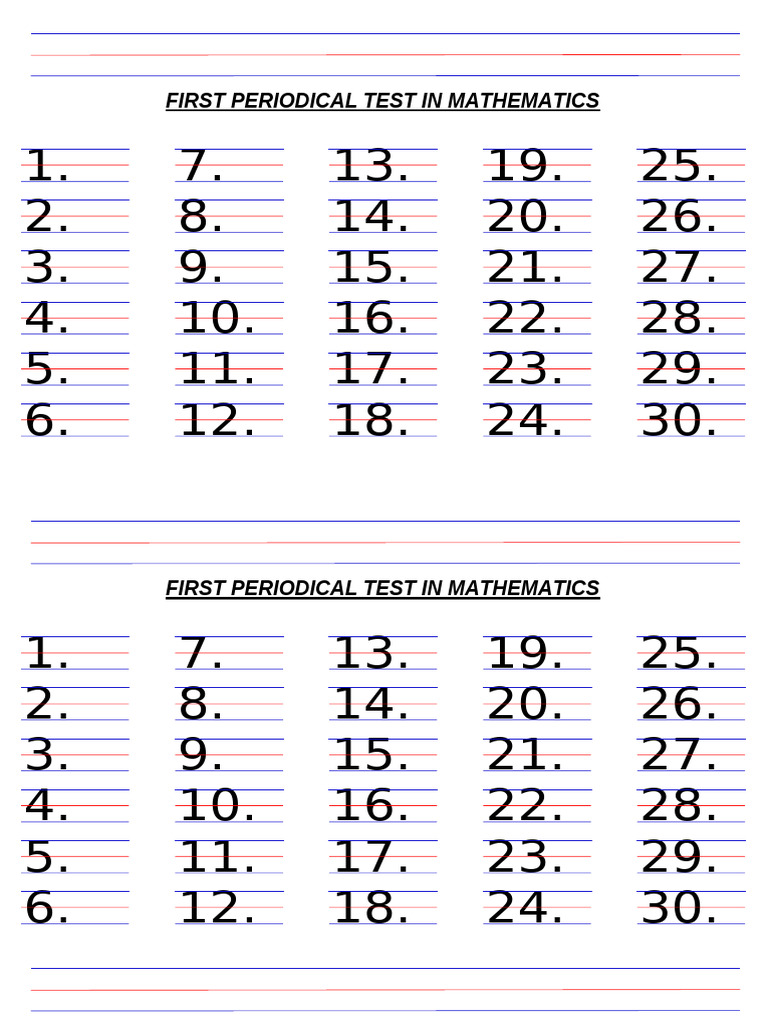 First Periodical Test Overview | PDF