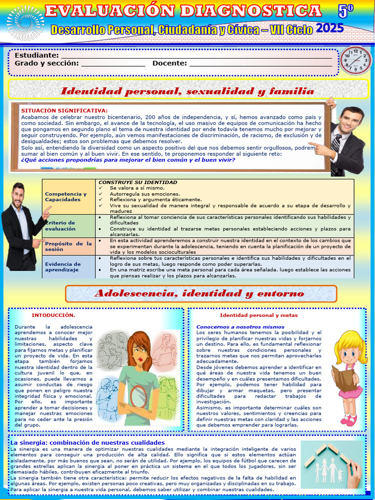 E. Diagnost DPCC VII Ciclo 5º Año | PDF | Motivación | Motivacional