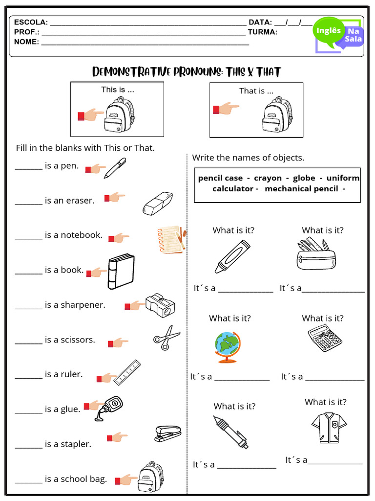 Demonstrative Pronouns | PDF