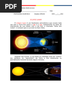 Questionário de Ciências Tema Lua, Fases Da Lua e Eclipses | PDF | Lua | Eclipse
