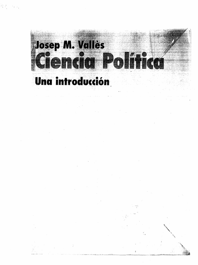 Lectura - Valles Capitulo 1 - Politica y Poder | PDF