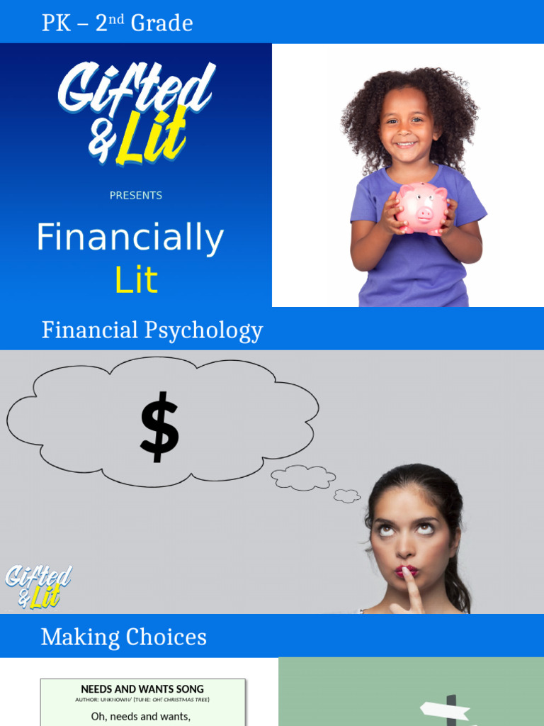PK-2nd Grade Financial Capability | PDF | Risk