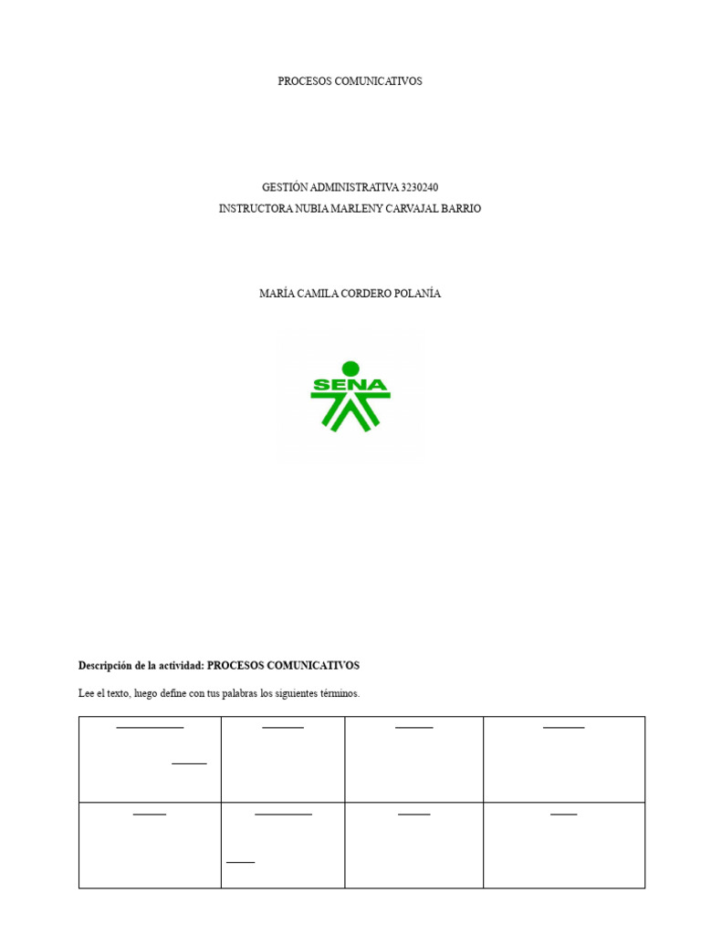 Procesos Comunicativos | PDF