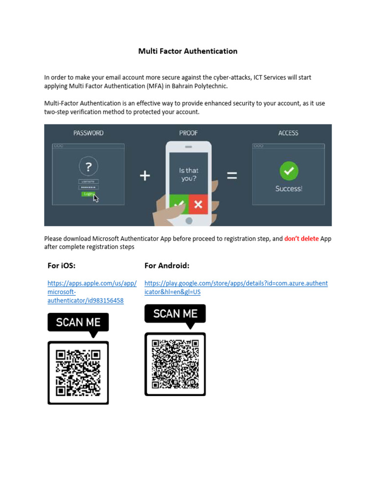 MFA Registration | PDF