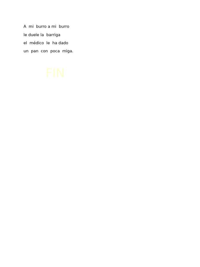 Mi Burro Mini Cuento | PDF