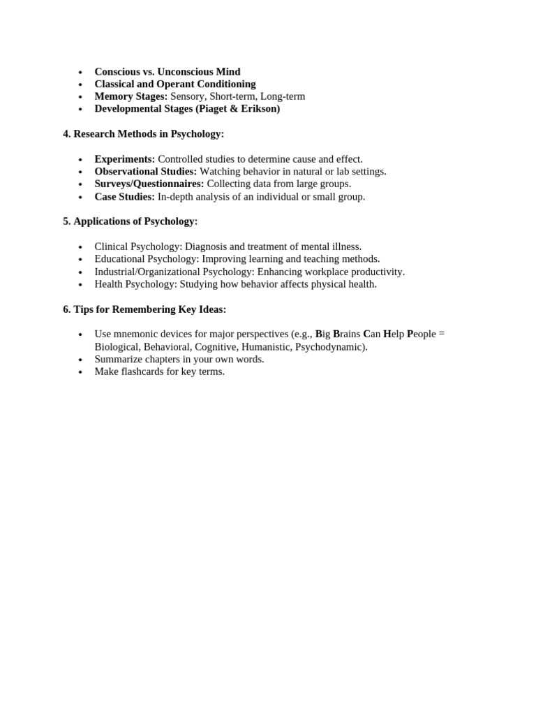 Psychology Concepts and Research Methods | PDF