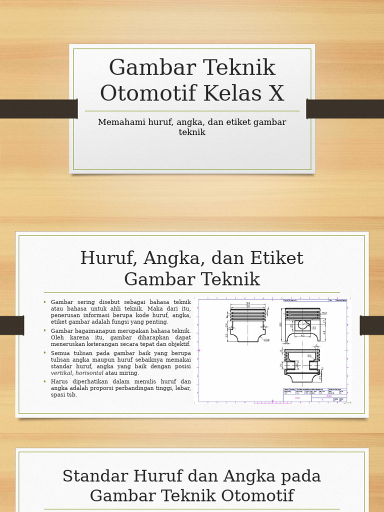 Standar Gambar Teknik Otomotif Kelas X | PDF