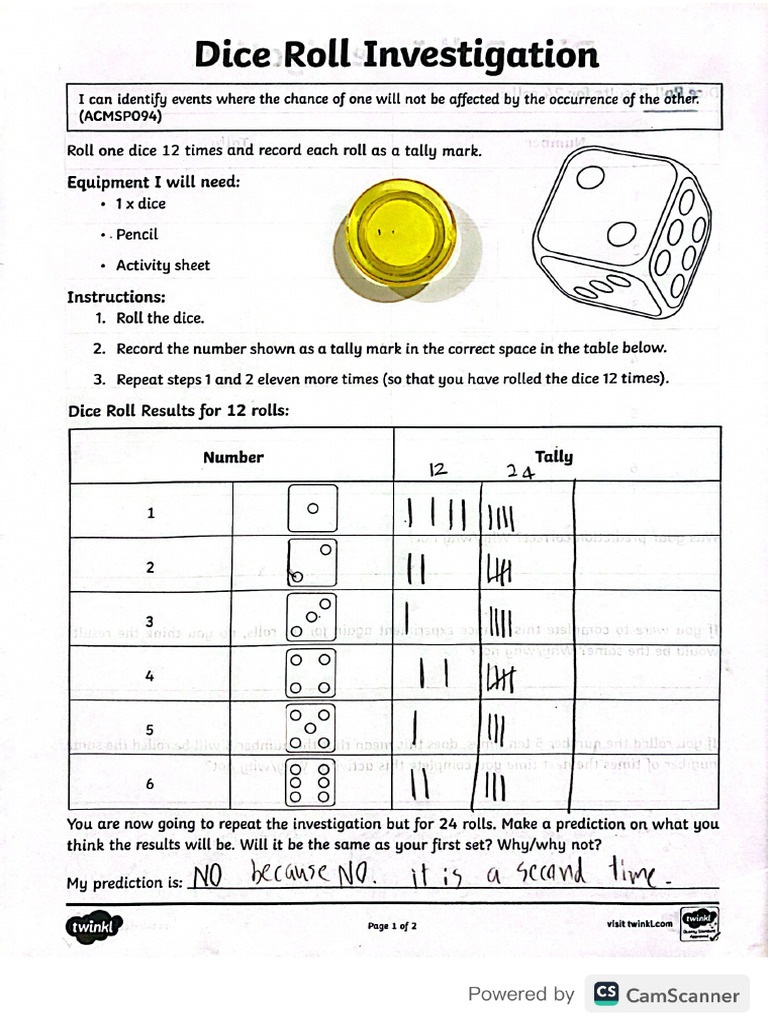 Dice Roll Investigation Alejandro Gómez | PDF